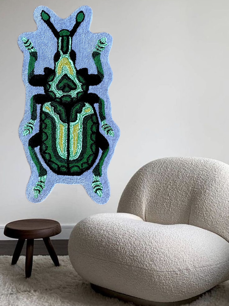 Bugs Beetle Insects Moss Rugs Carpets Omkarugs Bugtoys Bugsart - Etsy