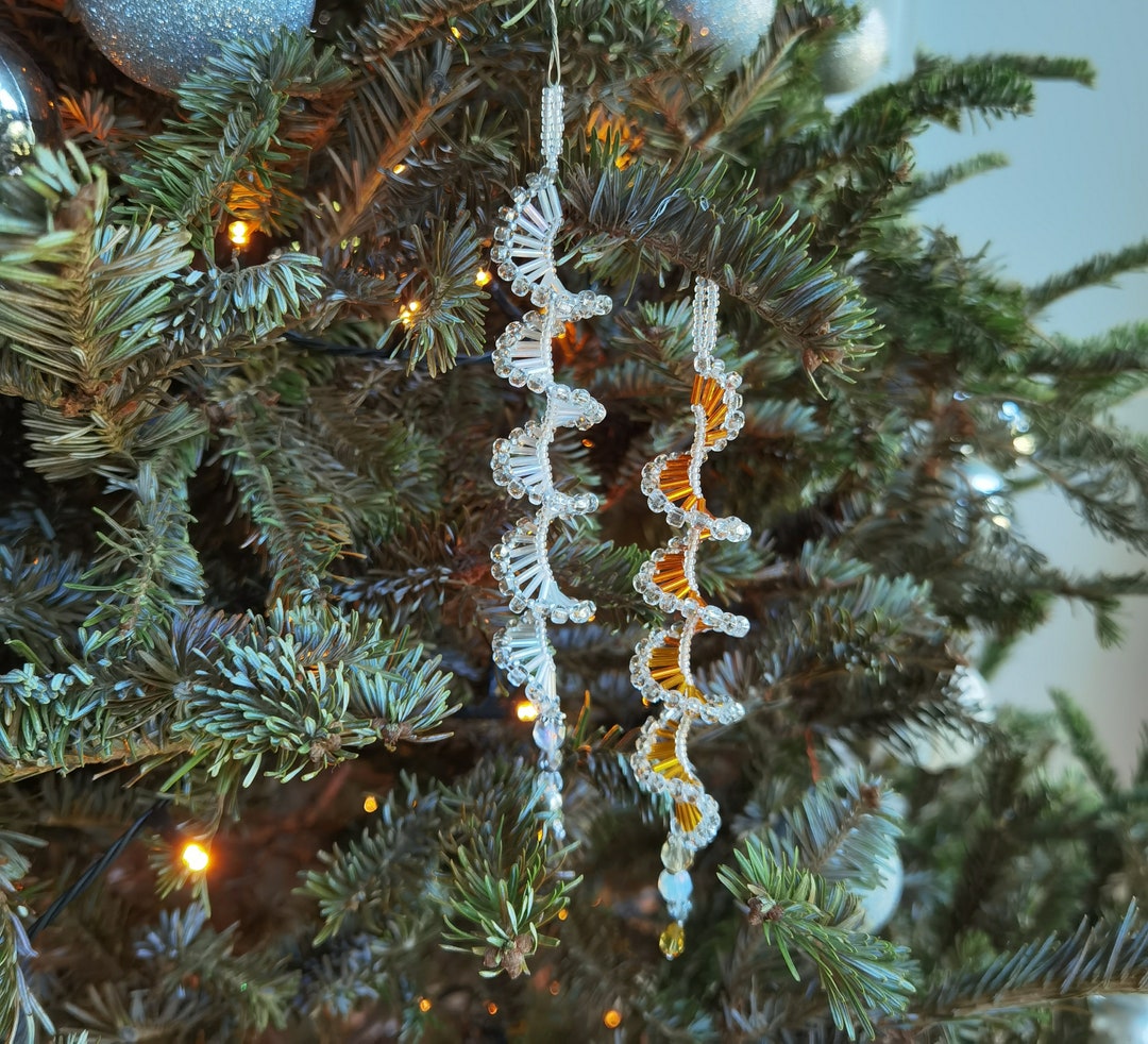 Icicle Christmas Tree Decoration, Hanging Xmas Tree Decor, Handmade ...