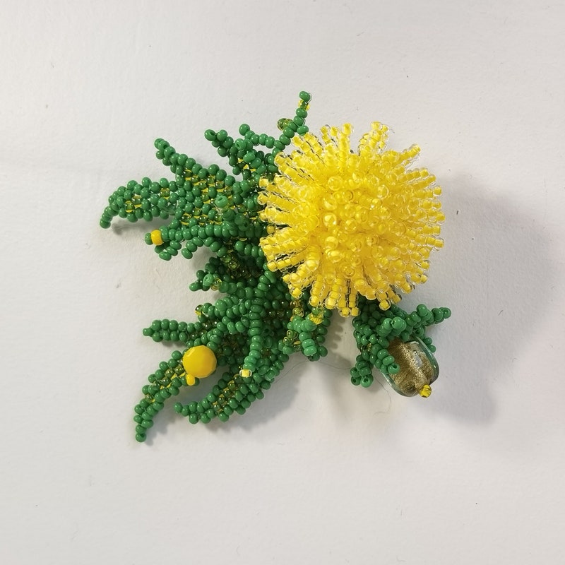 Dandelion Brooch - Etsy