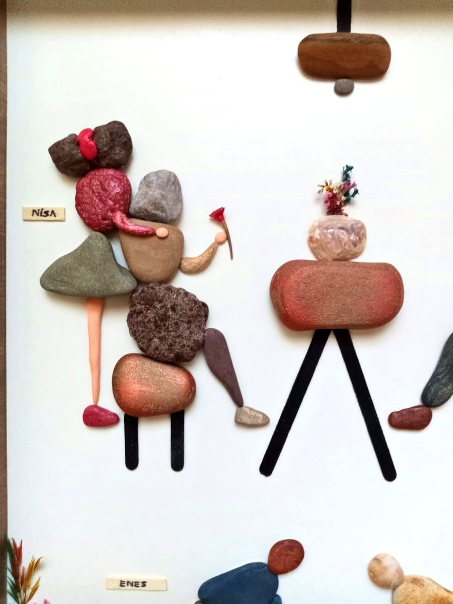 Grandparents Pebble Art Grandparents Gift Personalized - Etsy