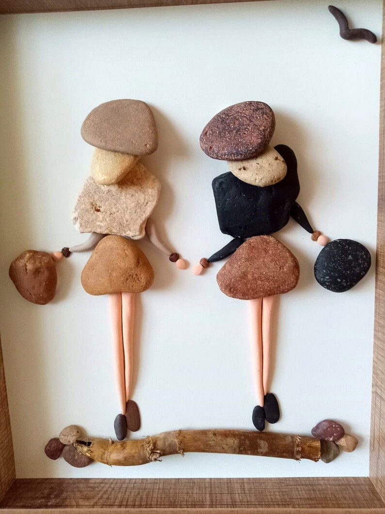 Best Friends Pebble Art Custom Friendship Gift Besties - Etsy