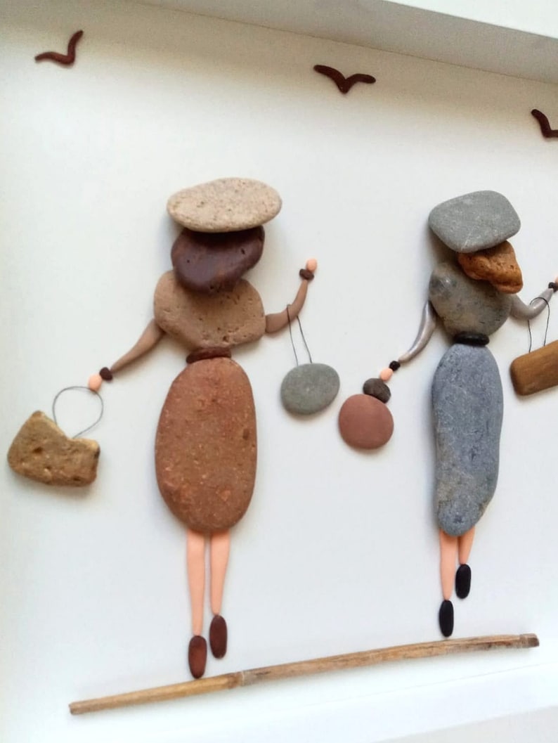 Pebble Art Friend Painting Custom Handmade Rock Art Best - Etsy UK