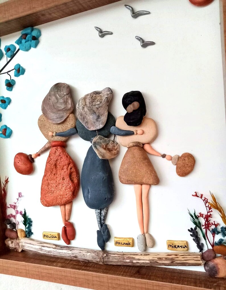 Custom Friend Pictures Pebbles Portrait for Friend Custom - Etsy