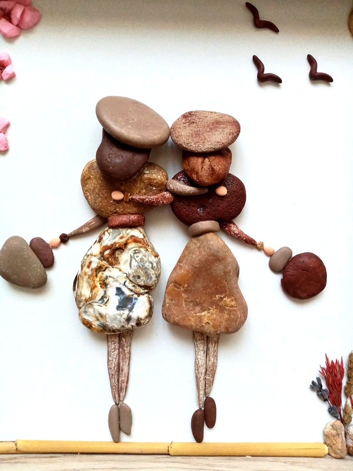 Best Friends Pebble Art Friends Rock Art Gift for Best - Etsy