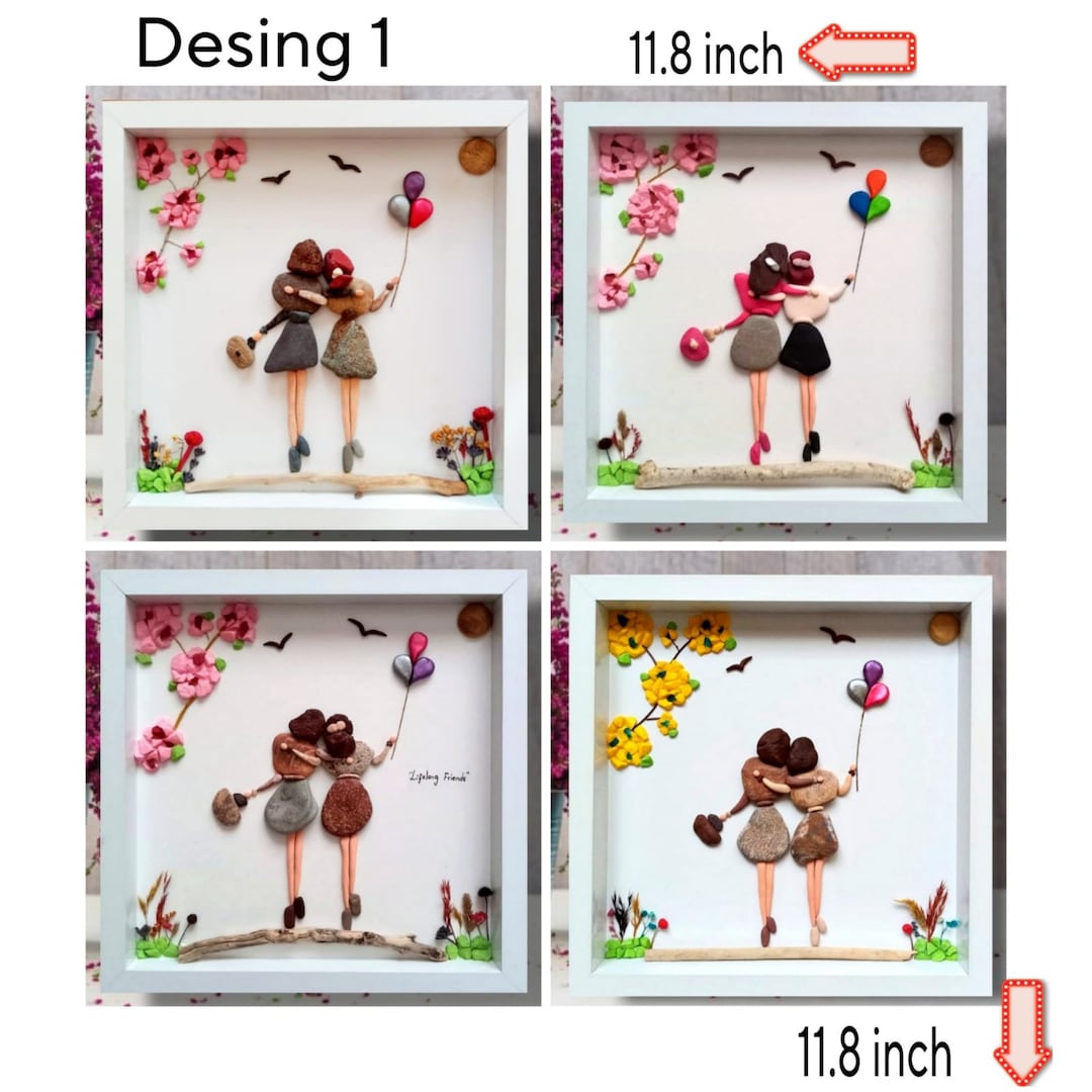 Personalized Pebble Art, Custom Shadow Box, Unique Gifts, Sister ...