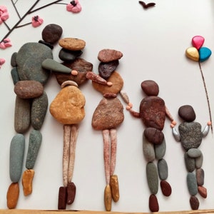 Christmas Gift for Family , Rock Art Family , Pebble Art Hiking , Gifts ...