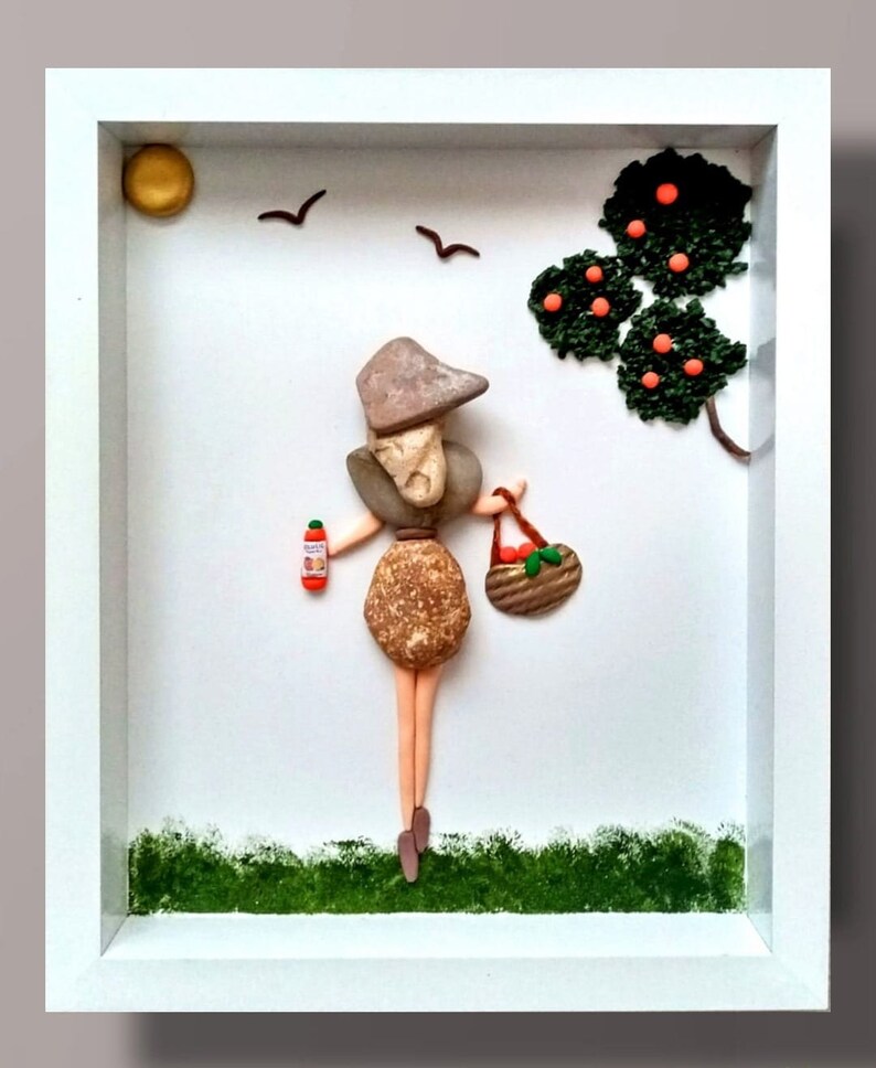 Pebble Artwork Fruit Basket Kitchen Wall Decoration Home - Etsy