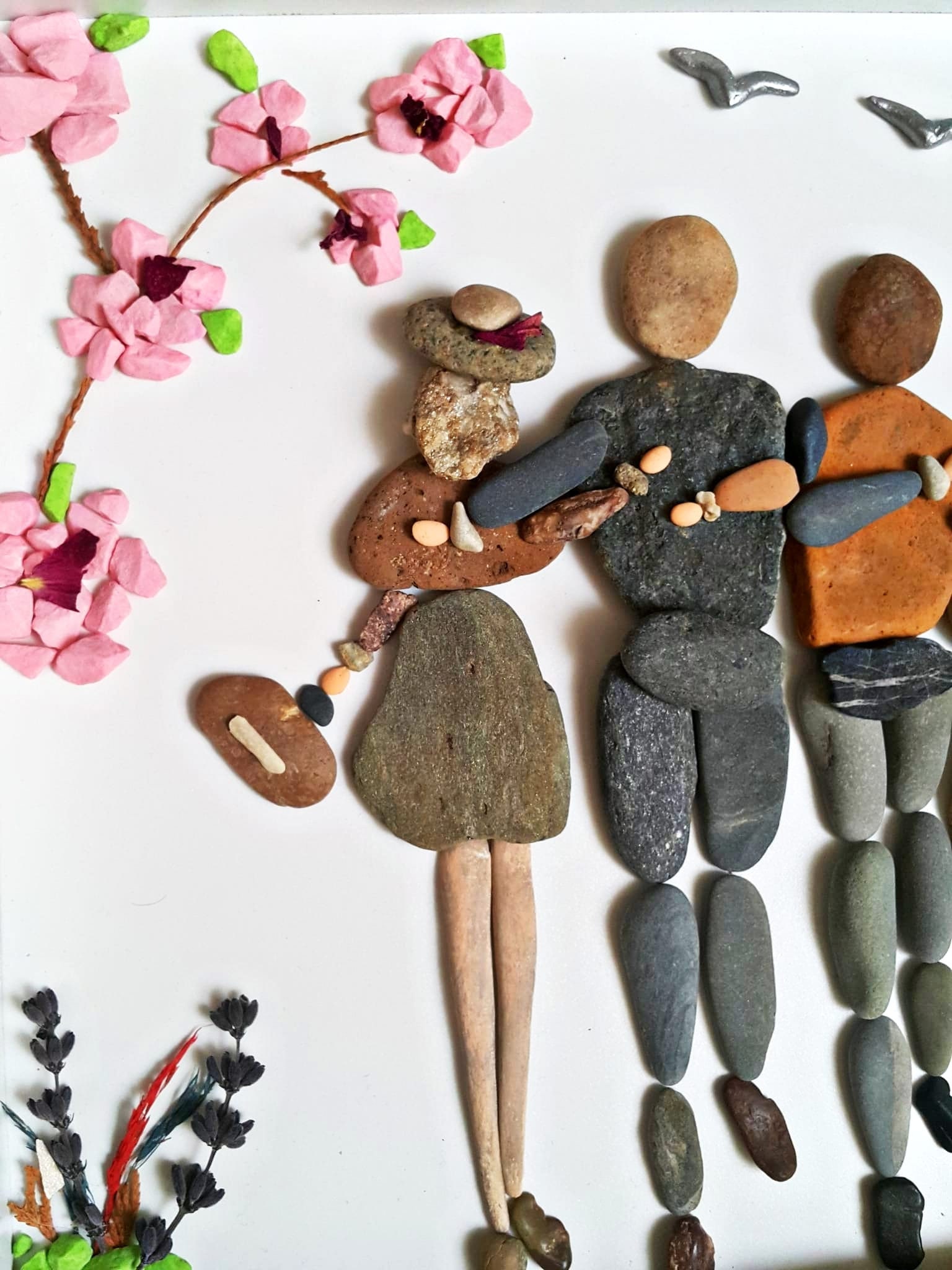 Family Pebble Painting Pebble People Rock Art Paintings - Etsy