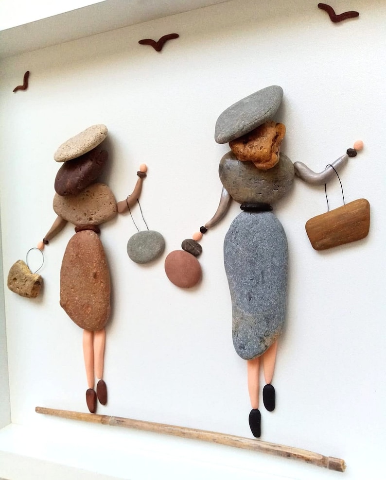 Pebble Art Friend Painting Custom Handmade Rock Art Best - Etsy UK