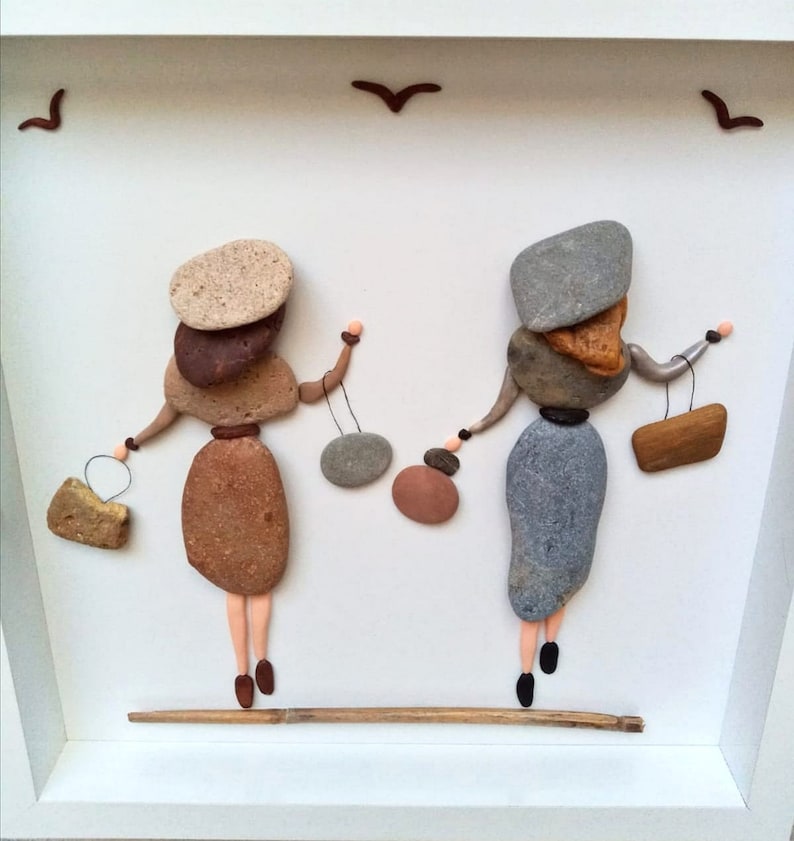 Pebble Art Friend Painting Custom Handmade Rock Art Best - Etsy