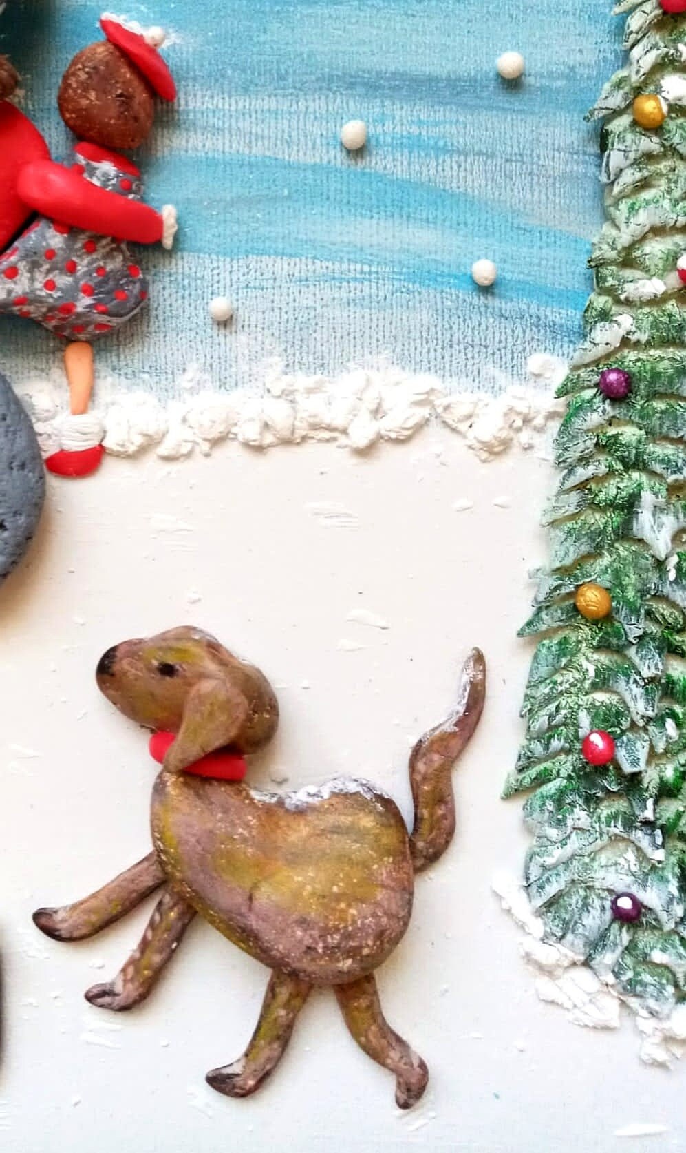 Large Wall Painting Art Painting Family Pebble Frame - Etsy