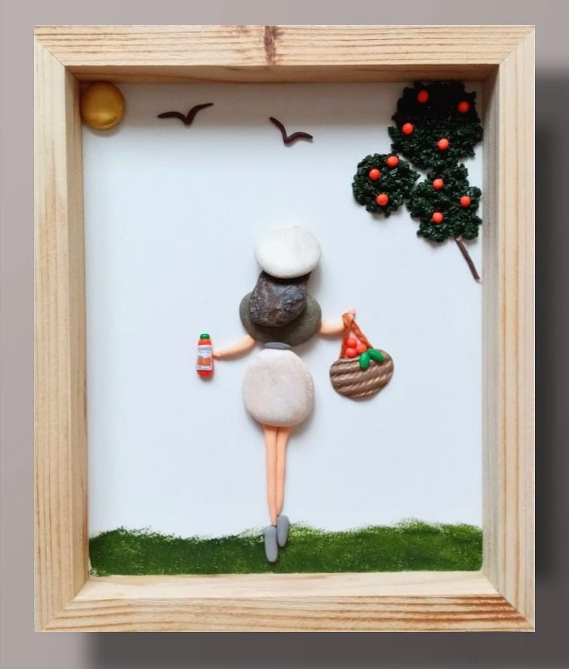 Pebble Artwork Fruit Basket Kitchen Wall Decoration Home - Etsy