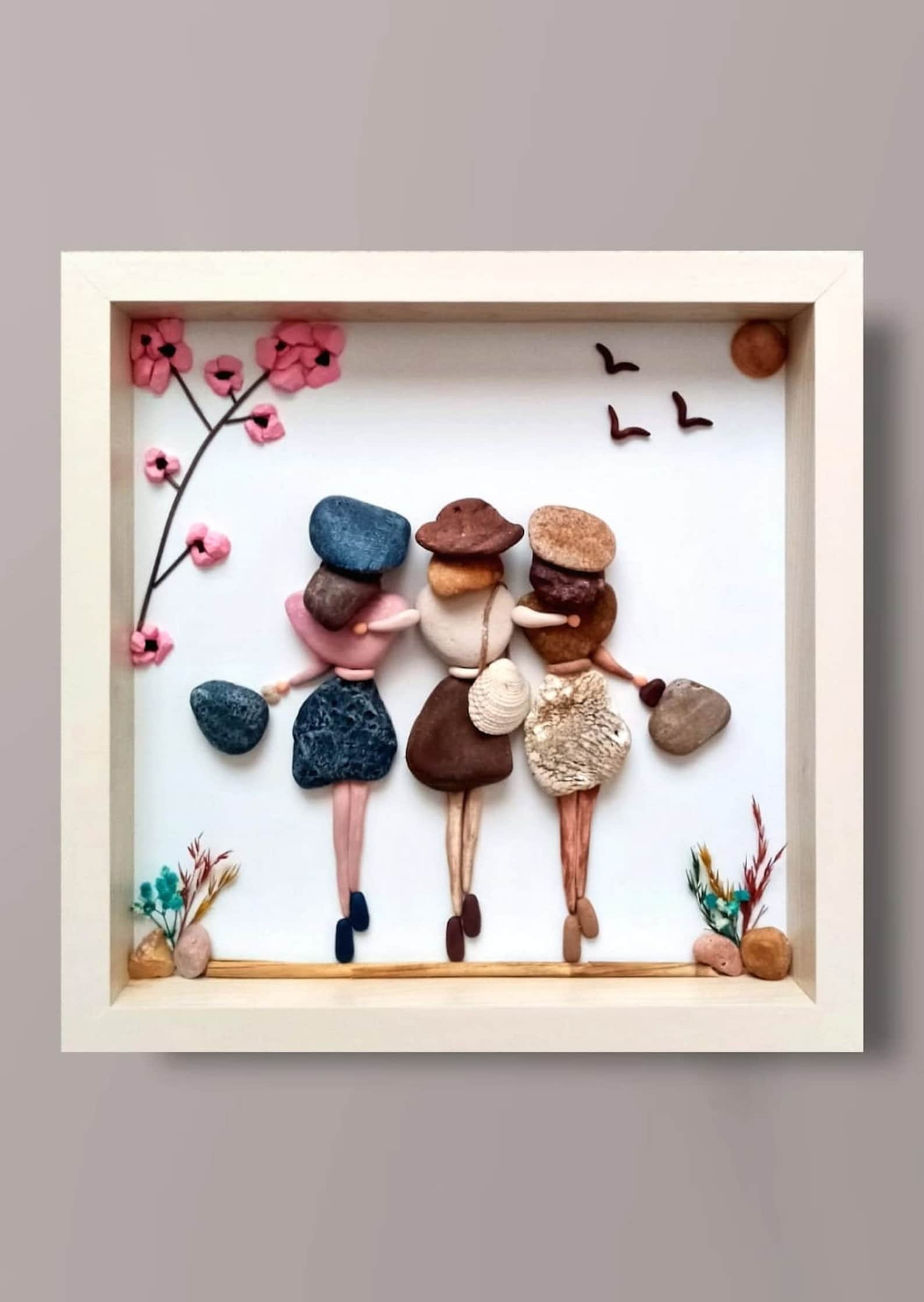 Best Friend Pebble Art, Friend Custom Pictures, Best Friend Gift Image ...