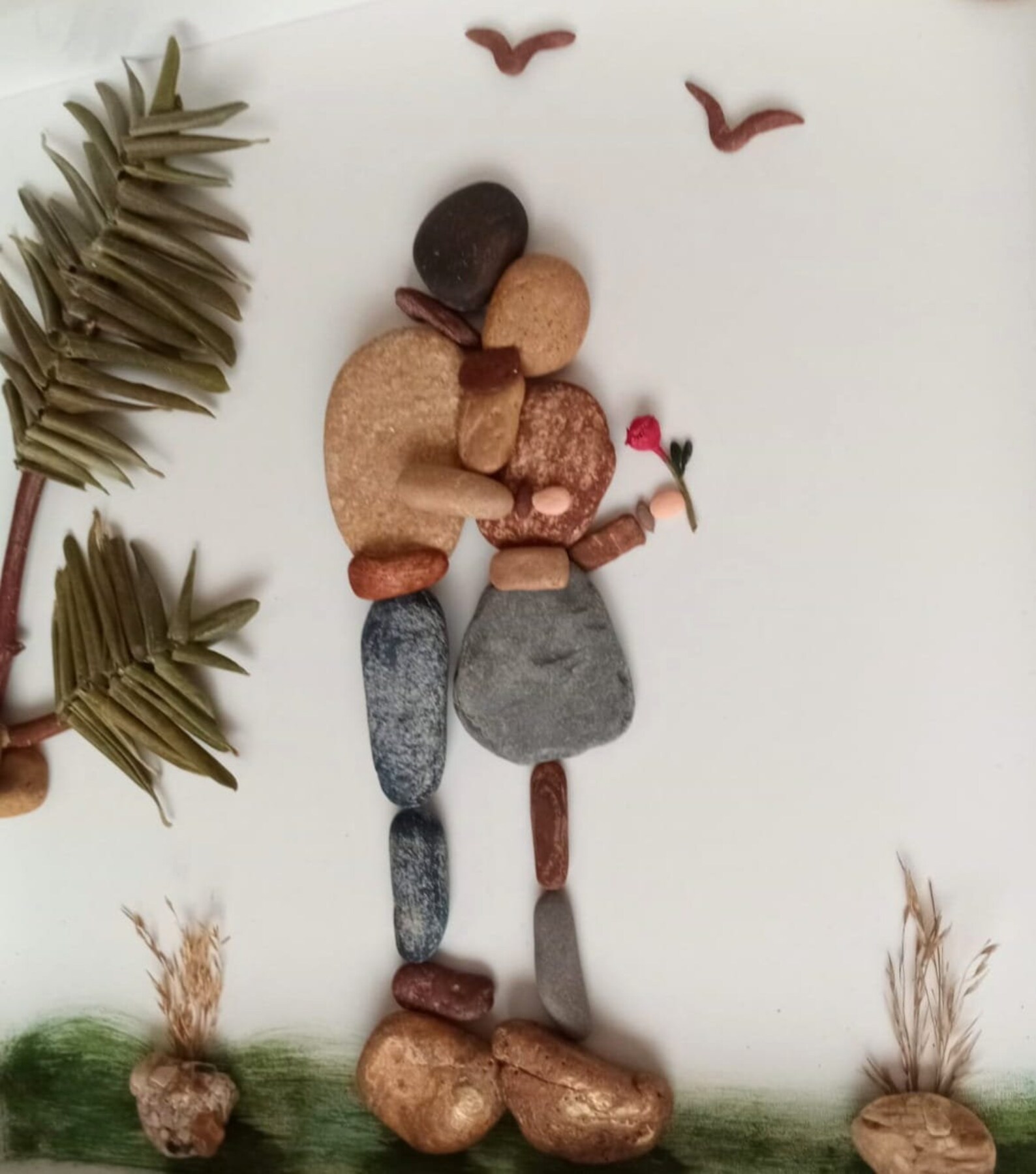 Pebble Art Couple Wedding Gifts for Couple Engagement Gifts - Etsy