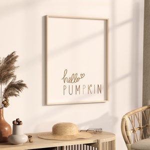 Hello Pumpkin Printable Hello Pumpkin Wall Art Print Fall - Etsy