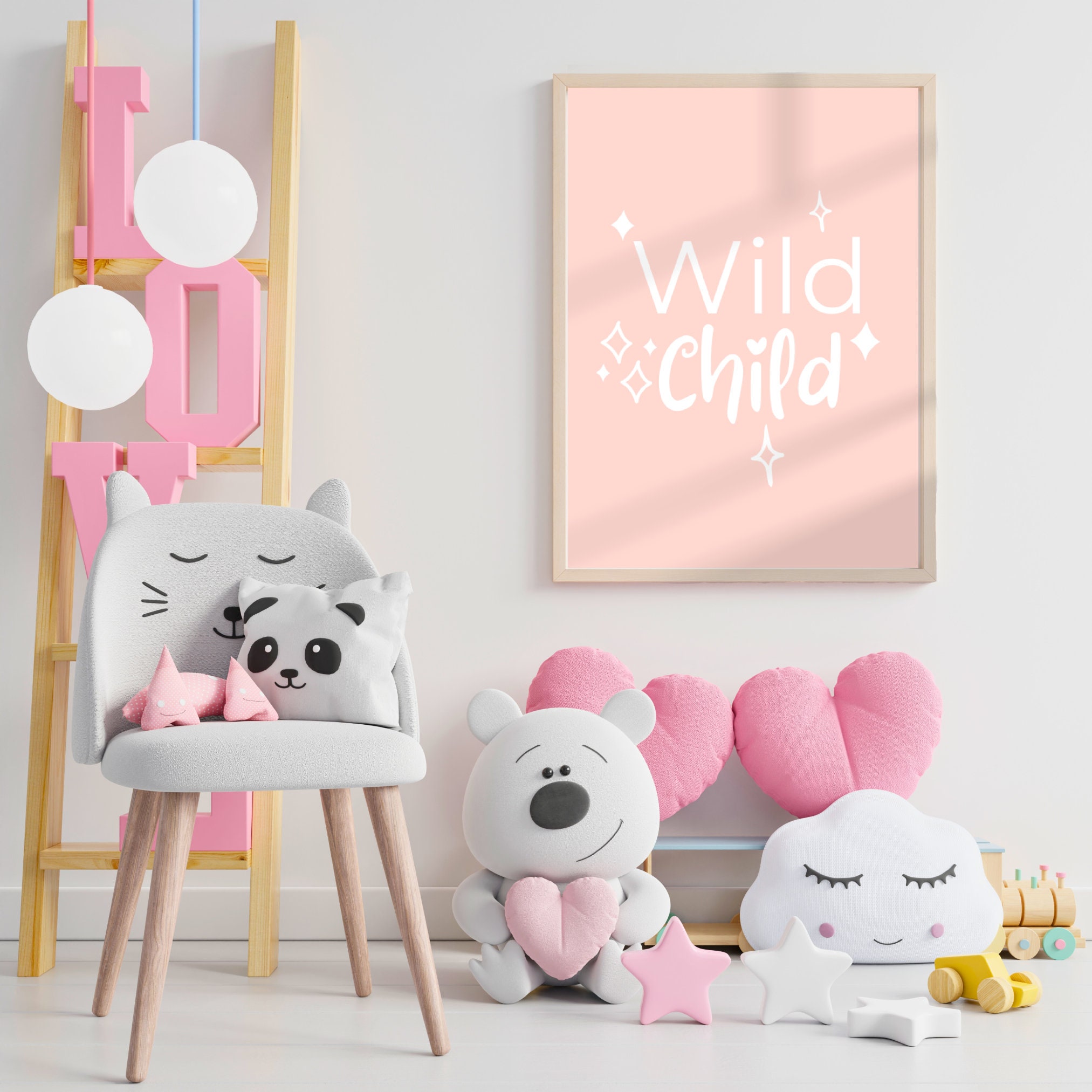 Wild Child Print, Wild Child Decor, Playroom Prints, Kid Prints, Boho ...