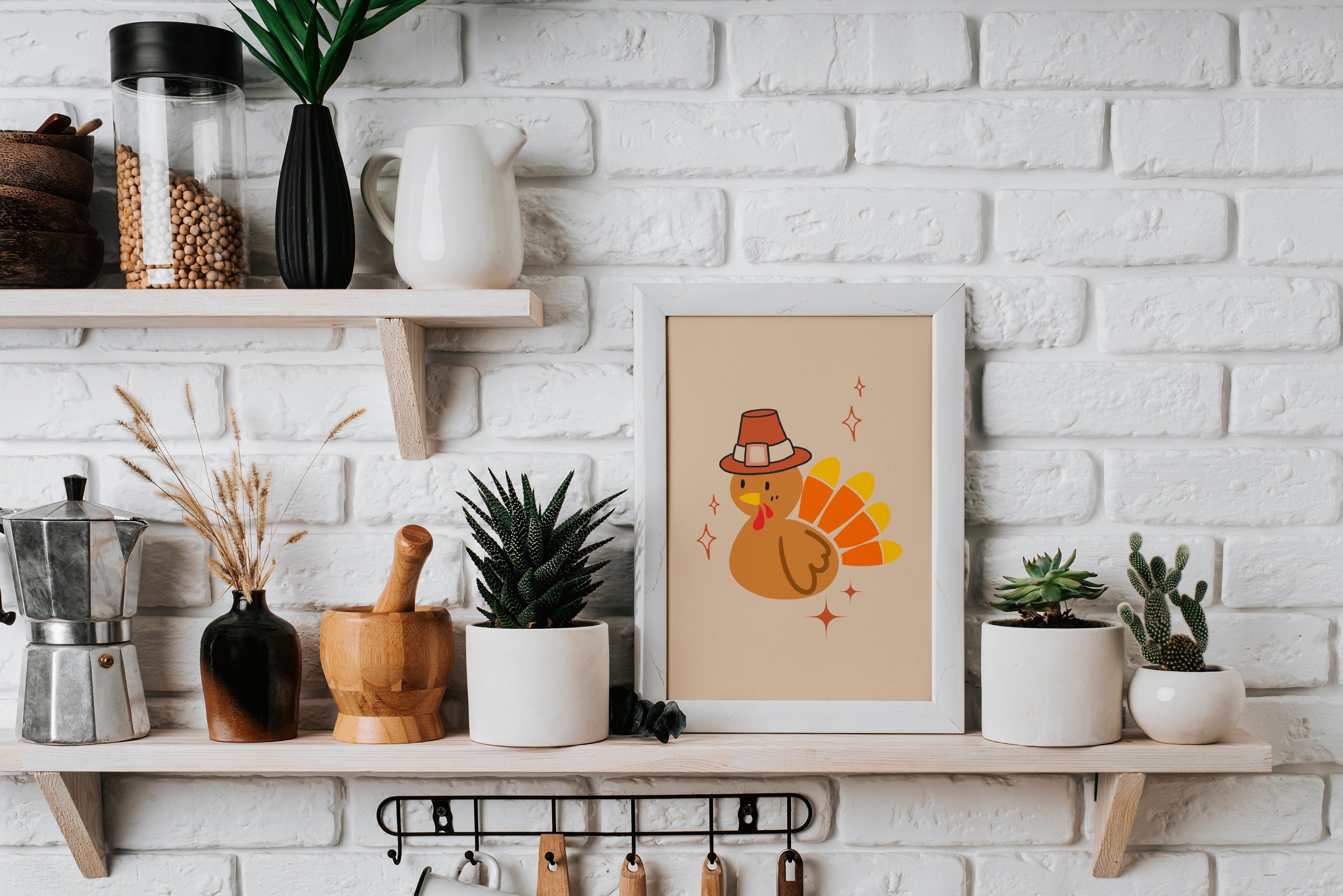 Thanksgiving Wall Art Print Turkey Decor Cute Turkey Wall - Etsy