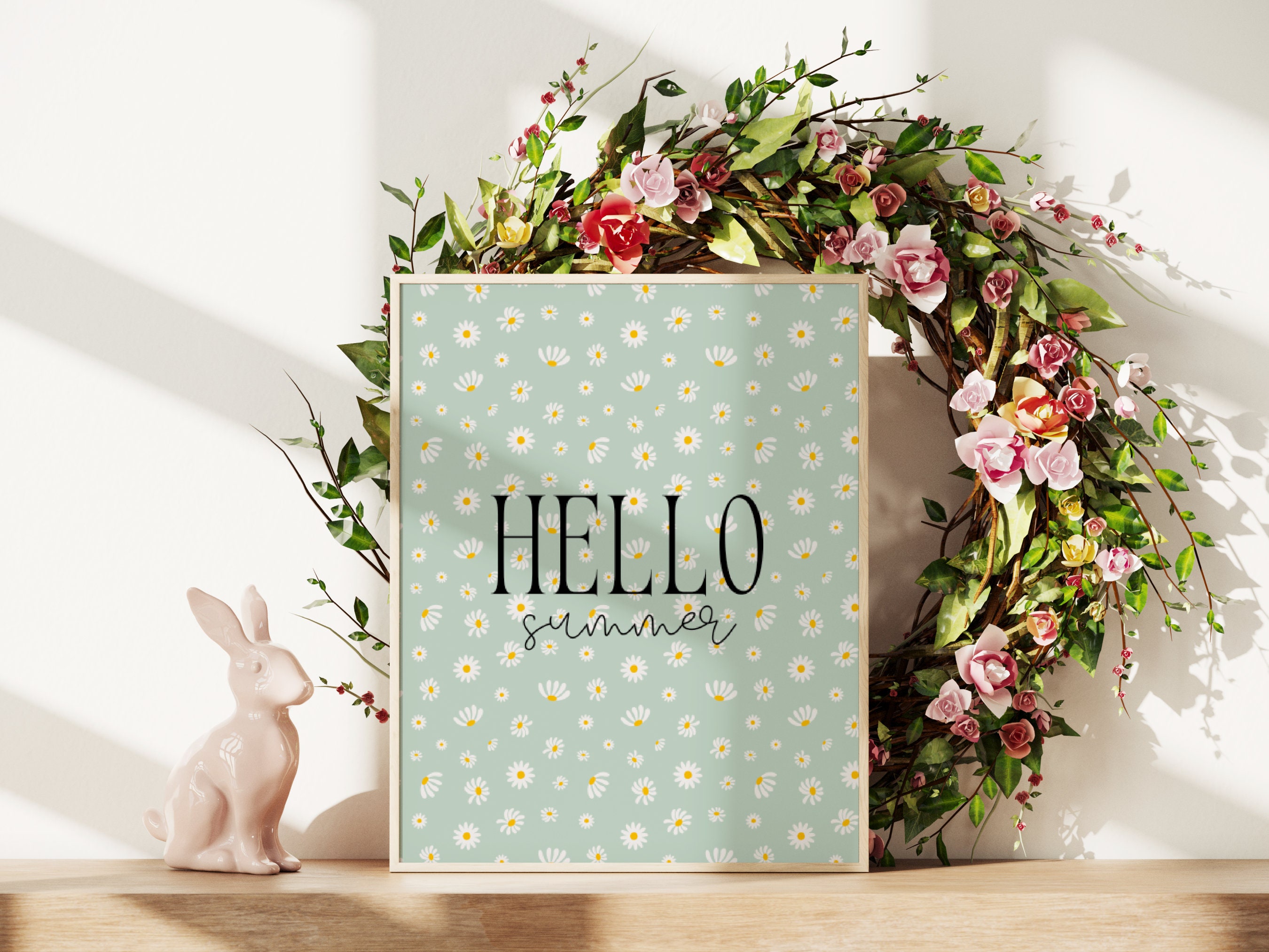 Hello Summer Print, Hello Summer Decor, Summer Prints, Daisy Decor ...