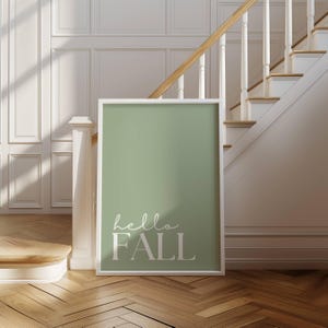 Hello Fall Print, Fall Printables, Autumn Decor, Autumn Wall Art ...