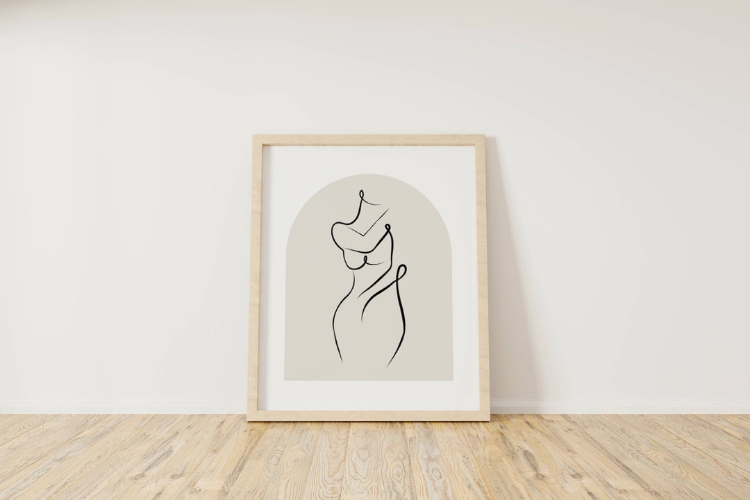 Line Art Print, Women Print, Women Decor, Body Wall Art, Body Prints ...