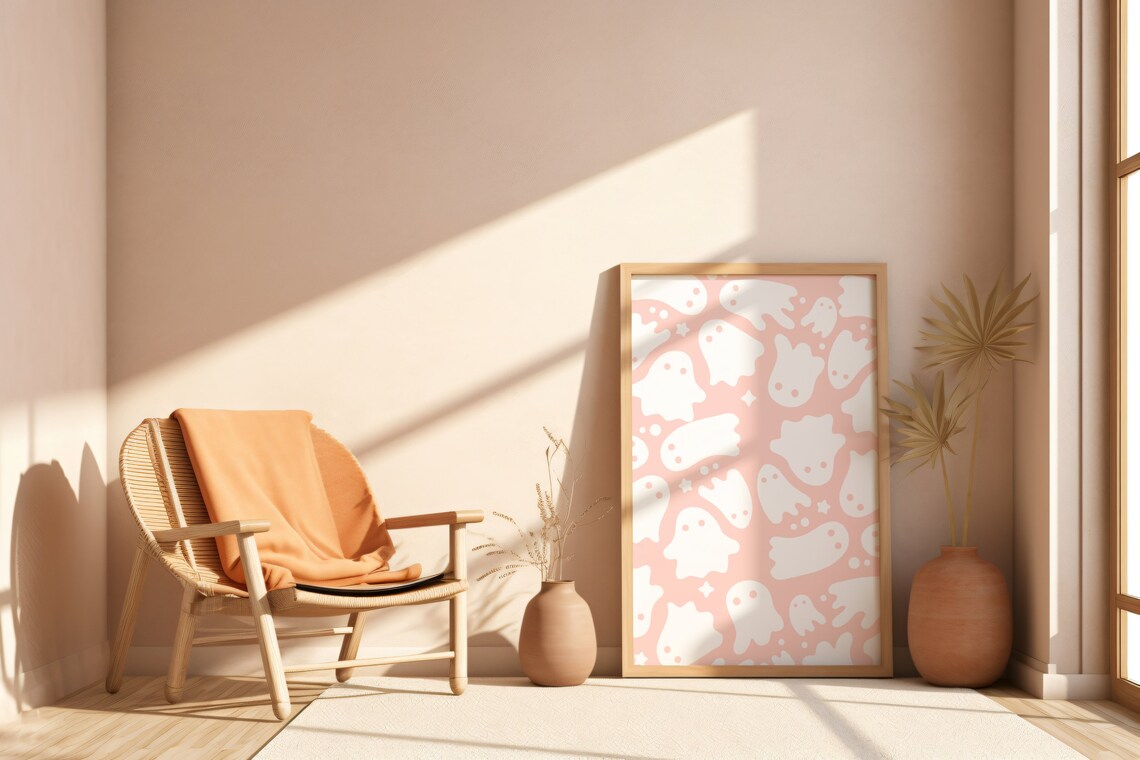 Pink Ghost Print, Ghost Decor, Ghost Prints, Happy Halloween, Halloween ...