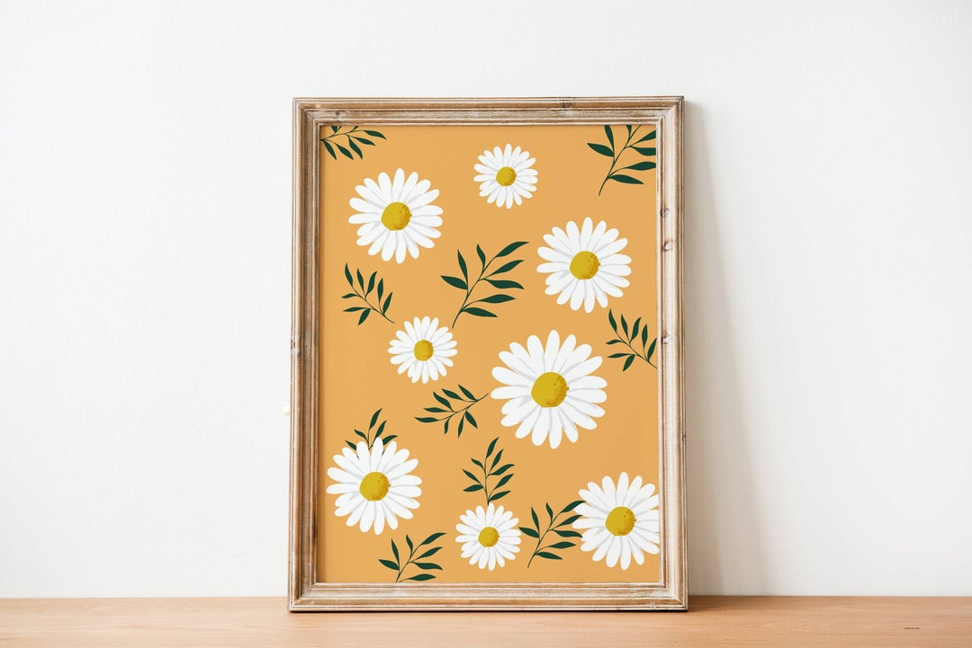 Daisies Wall Art, Daisy Prints, Flower Wall Art, Daisy Decor, Flower ...