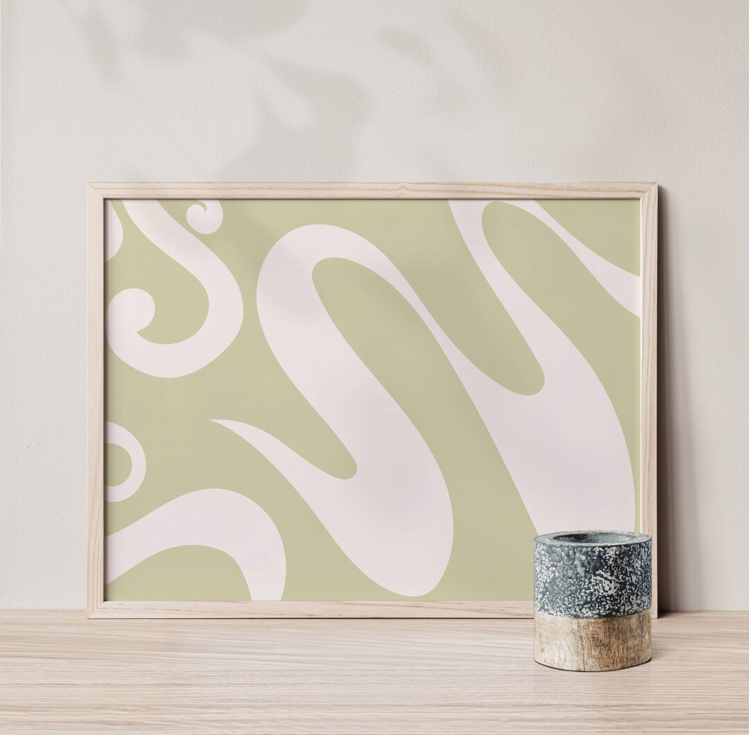 Retro Wavy Print, Wavy Print, Retro Print, Minimalistic Print, Retro ...