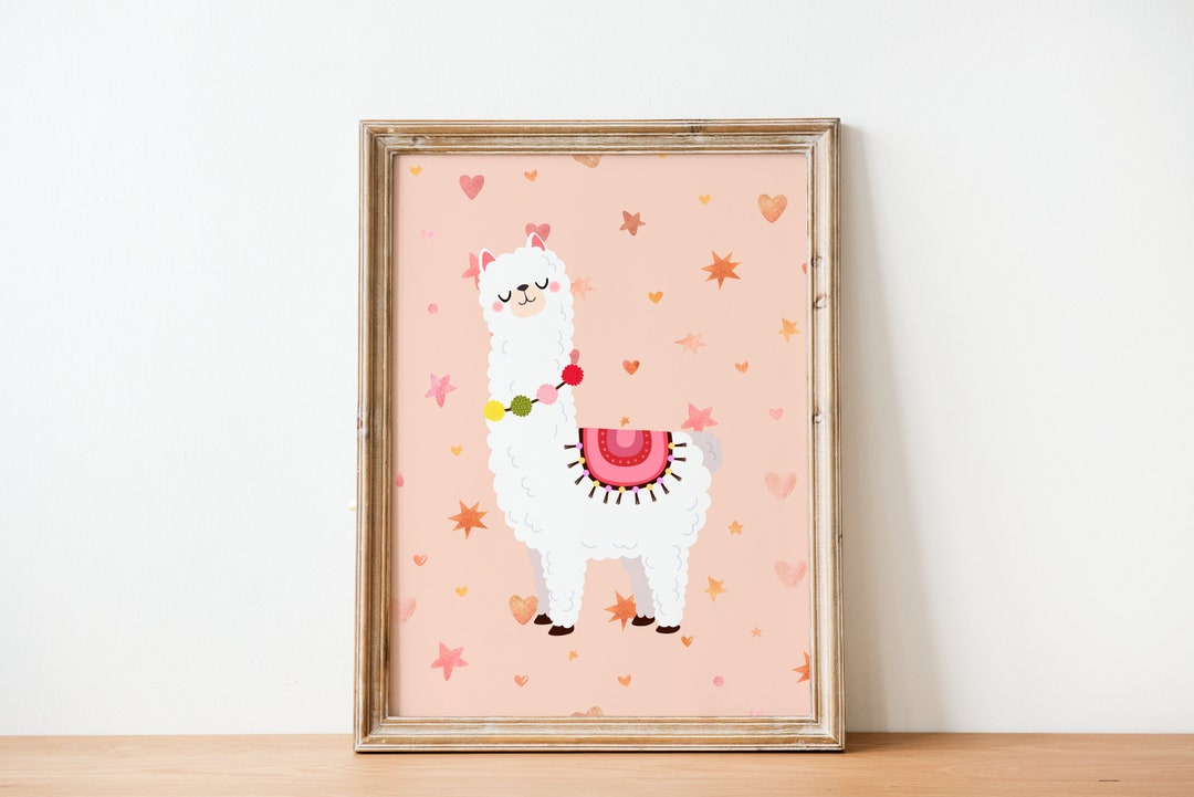 Llama Prints Llama Decor Nursery Prints Kids Bedroom Decor - Etsy