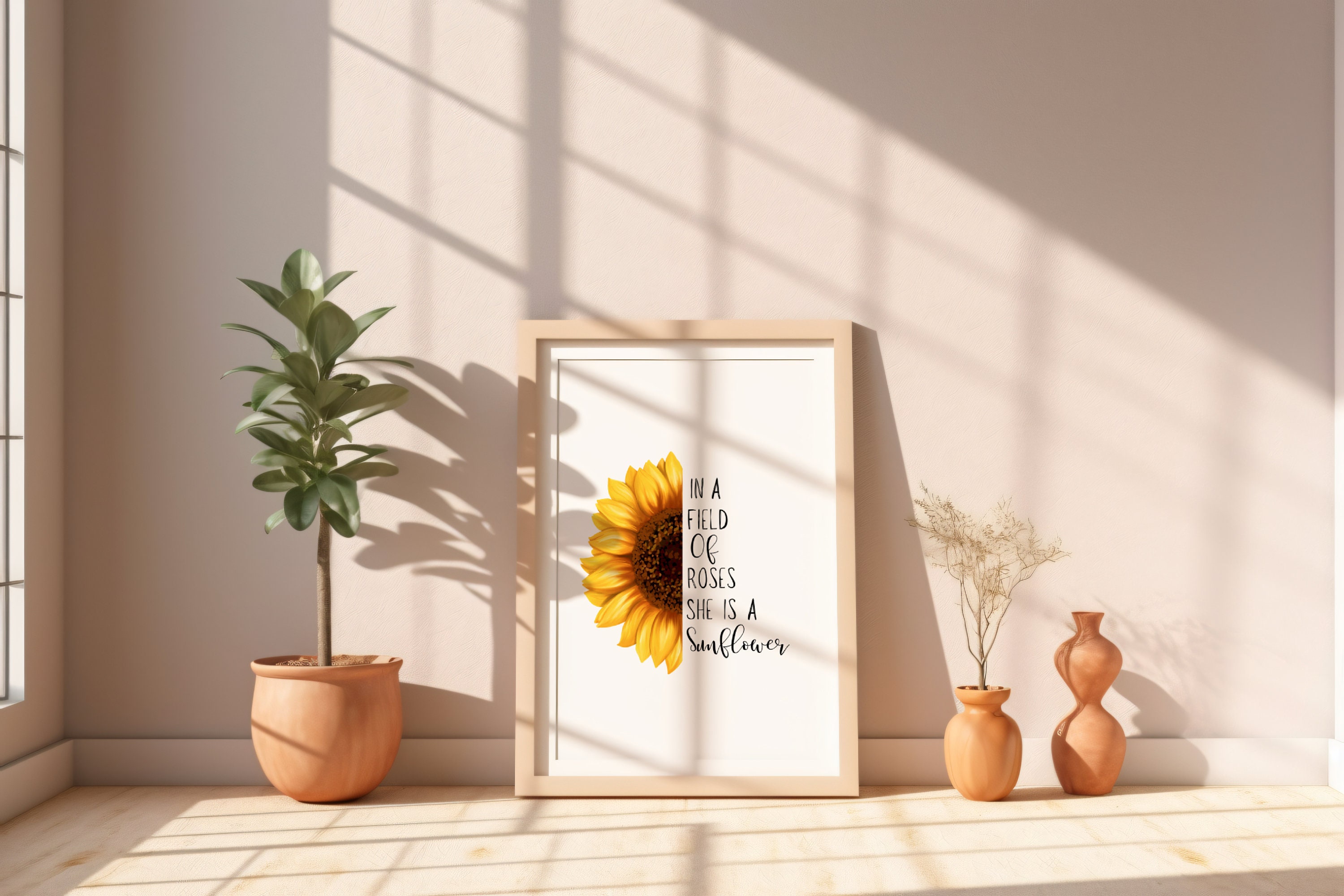 Sunflower Prints, Sunflower Decor, Floral Wall Art, Sunflower Wall Art ...