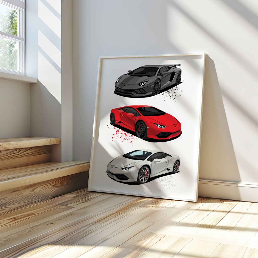 Sports Car Print, Race Car Decor, Car Lover Gift, Garage Wall Decor ...