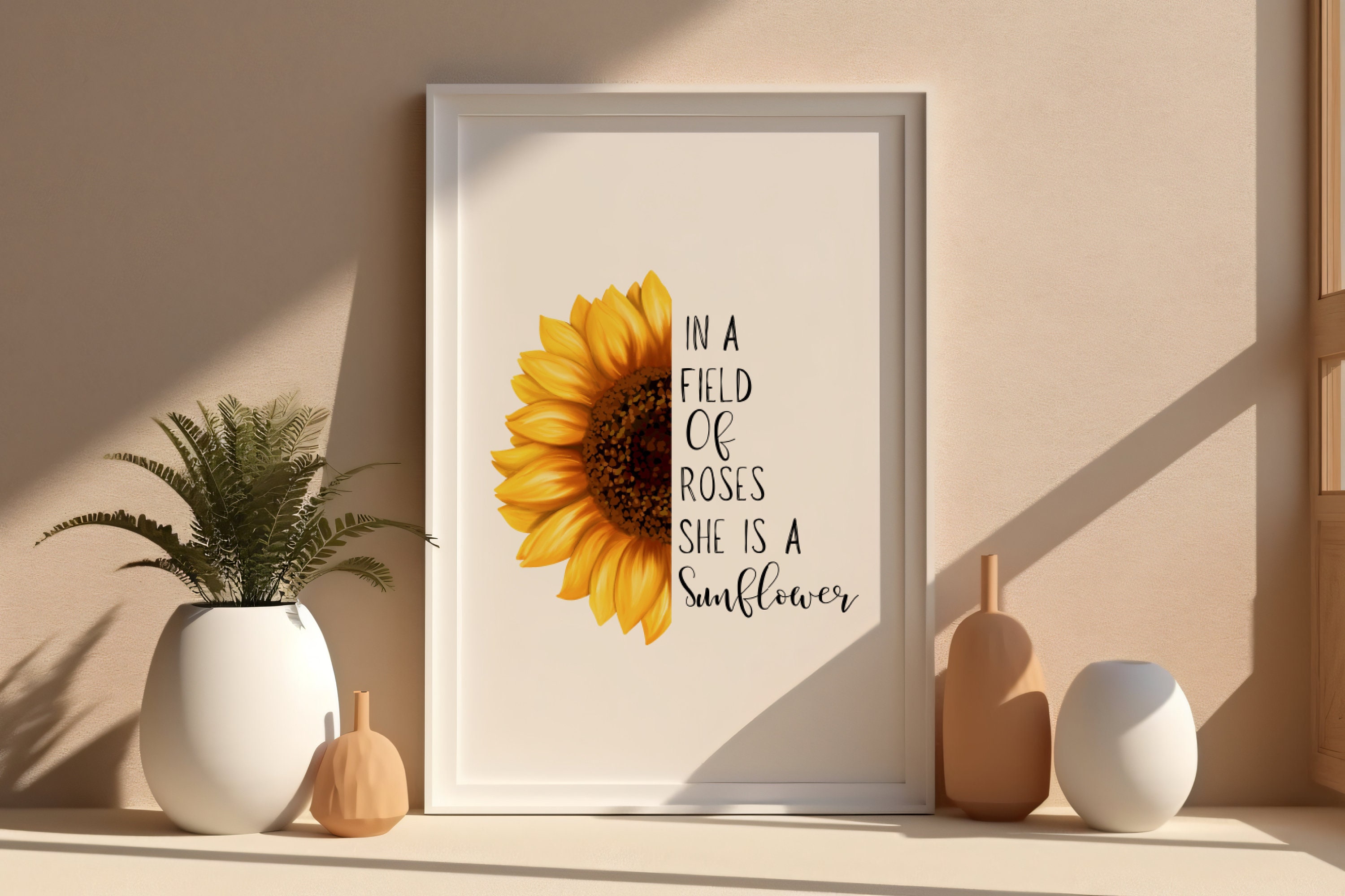 Sunflower Prints, Sunflower Decor, Floral Wall Art, Sunflower Wall Art ...