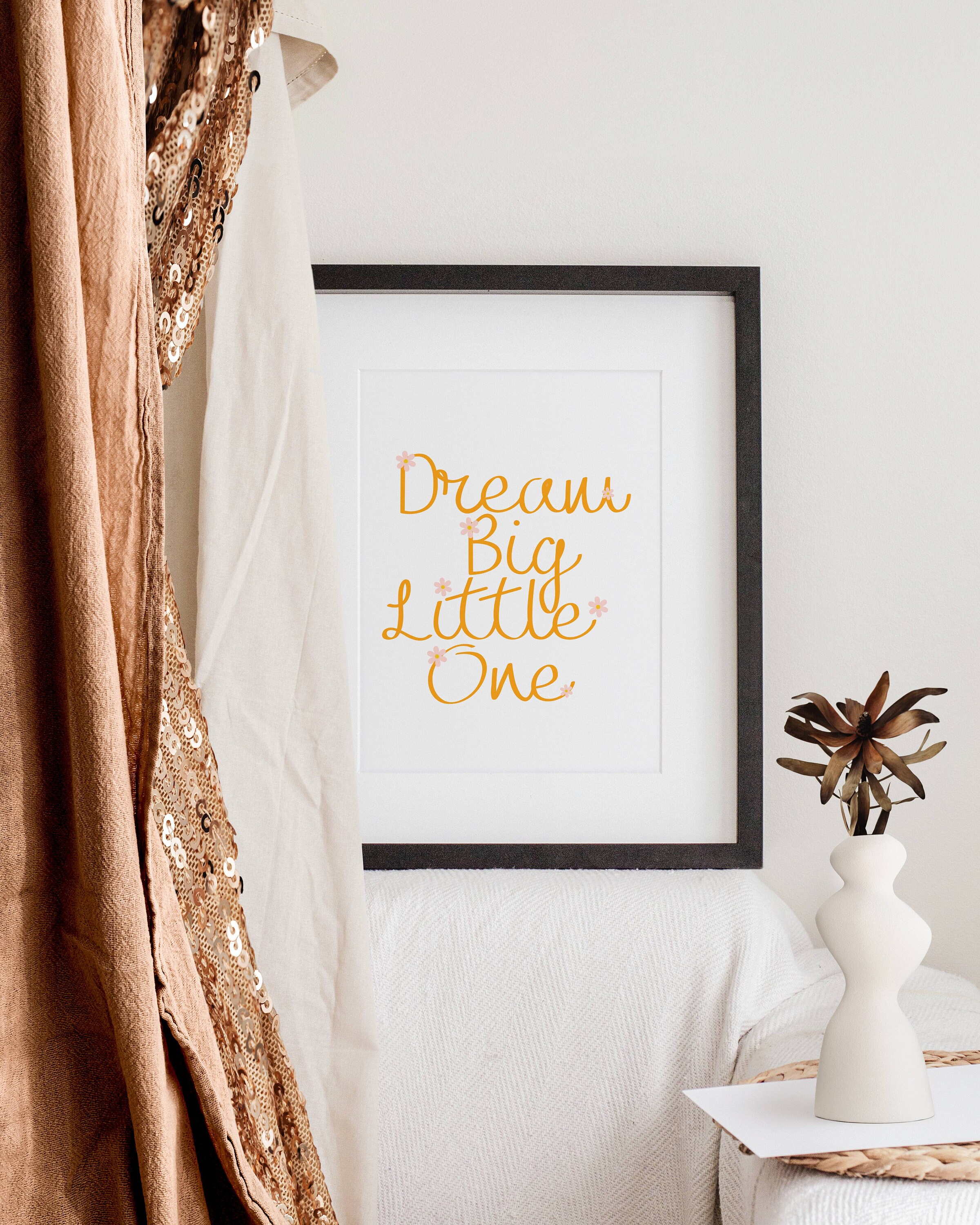 Dream Big Little One Print, Nursery Prints, Nursery Decor, Boho Print ...