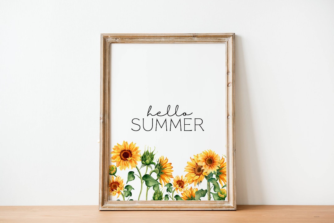 Hello Summer Print, Hello Summer Decor, Hello Summer Printables, Summer ...