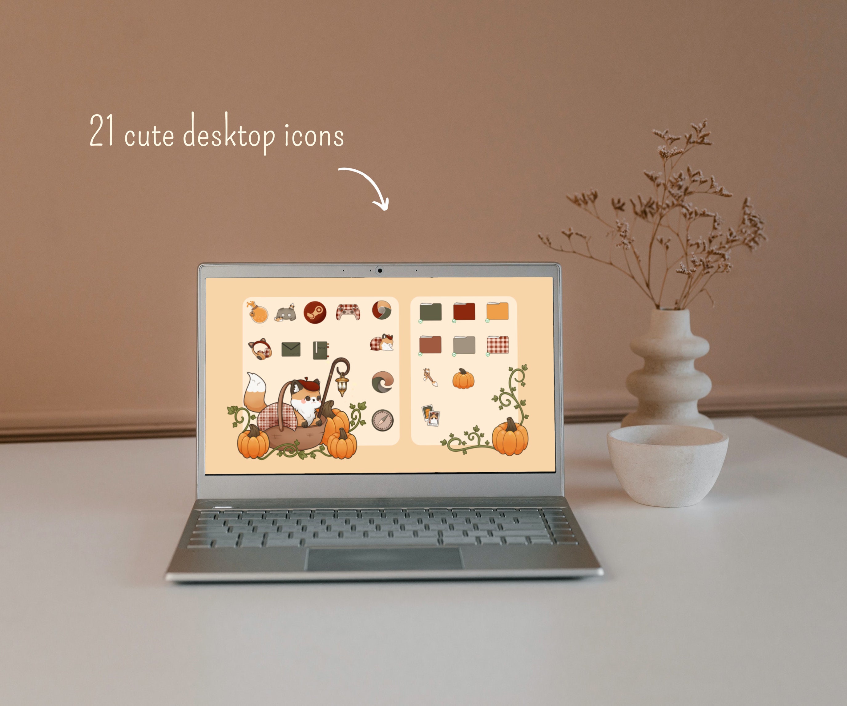 Autumn 2023 Theme for Windows and Mac, Cute Wallpaper and Icons ...