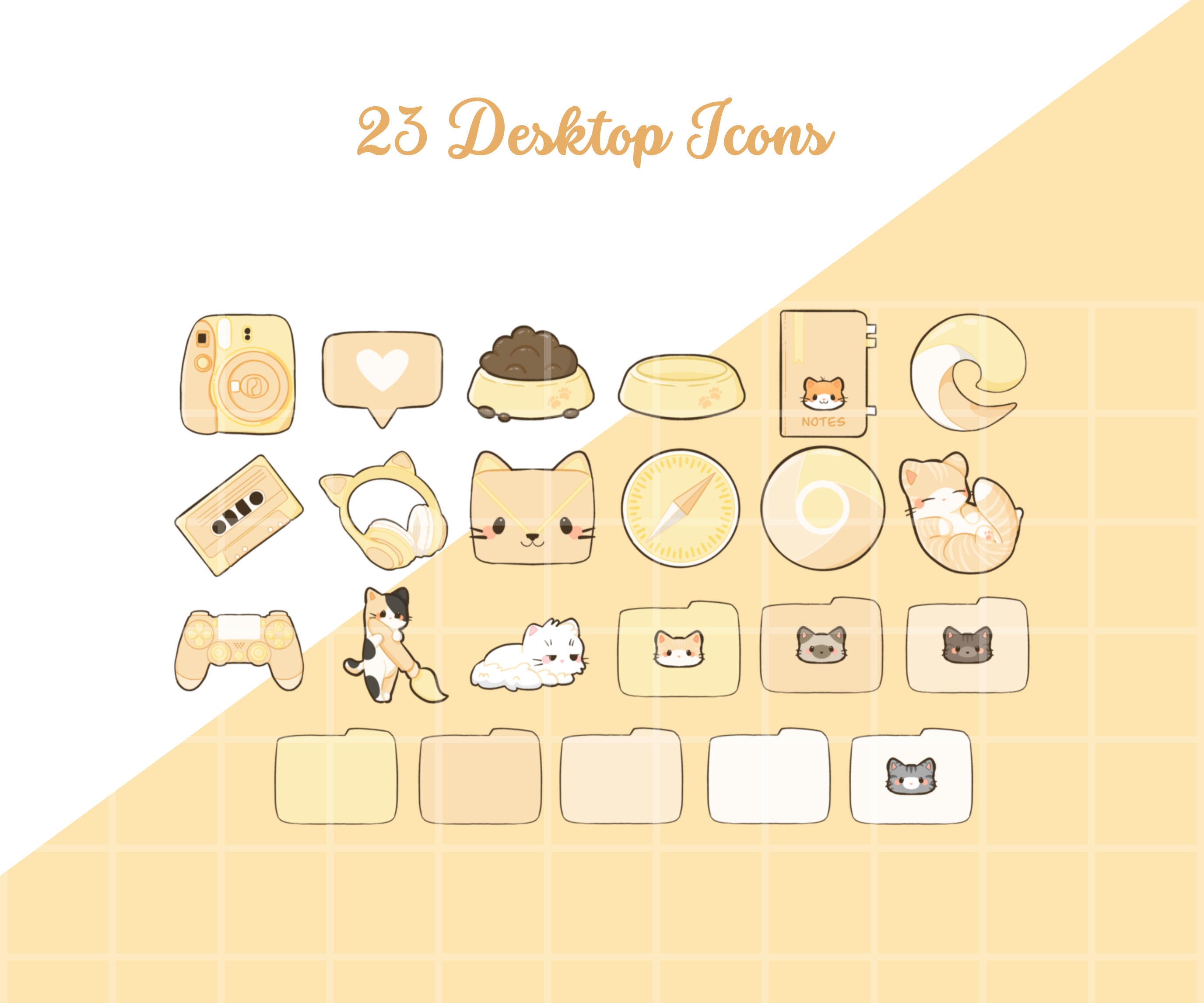 Cute Cats Theme for Windows and Mac Computers, Cute Desktop Wallpaper ...