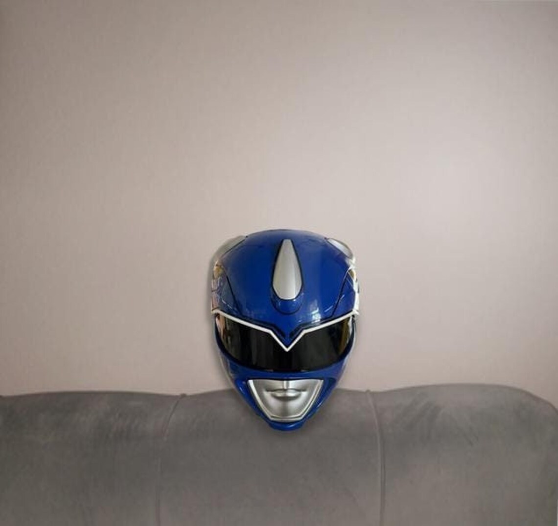 MMPR Blue Power Ranger Helmet Cosplay 3D Printed Fan Art - Etsy