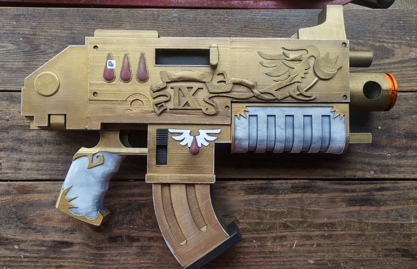 Warhammer 40K Baal Pattern Artificer Bolter Cosplay 3D Printed Fan Art ...