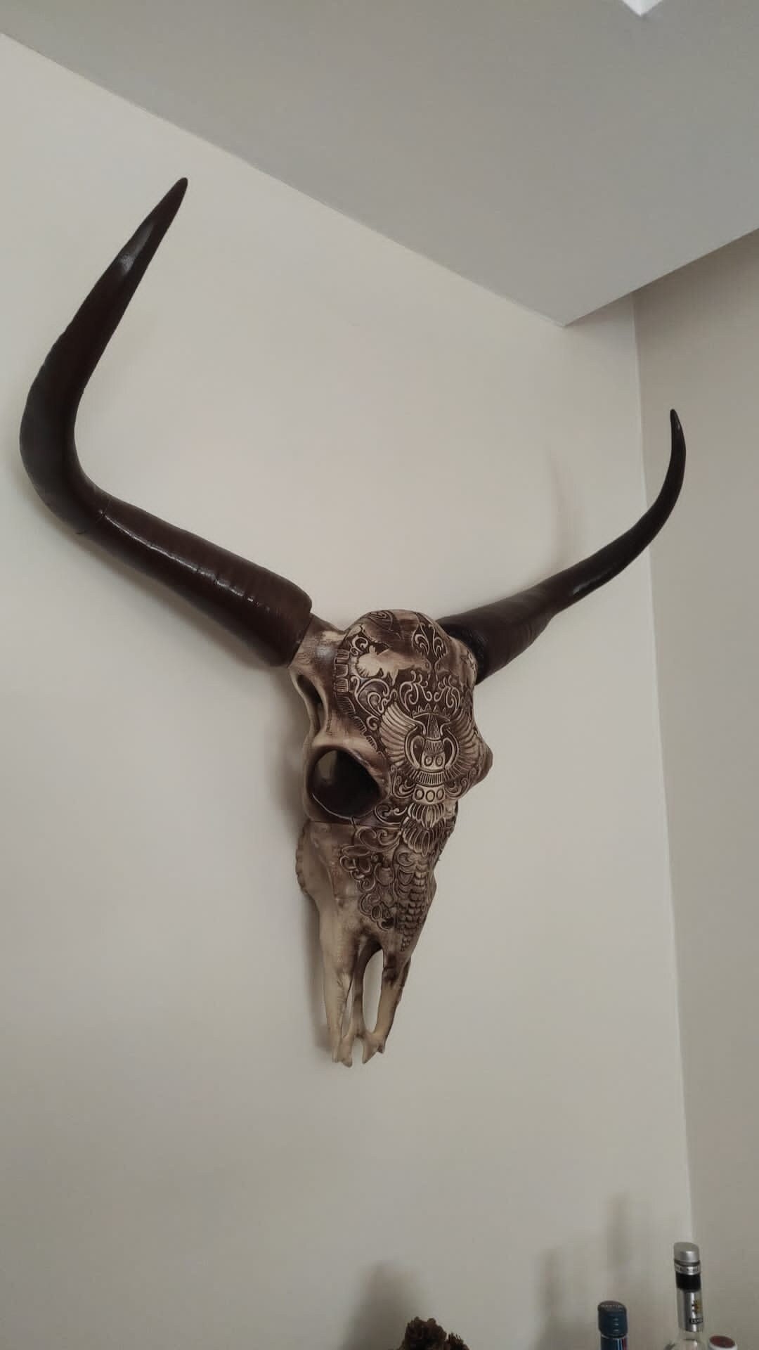 Longhorn Skull Wall Mount / Bull / Buffalo / Farmhouse Decor - Etsy