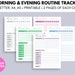 Morning and Evening Routine Tracker, Morning Habits, Evening Habits ...