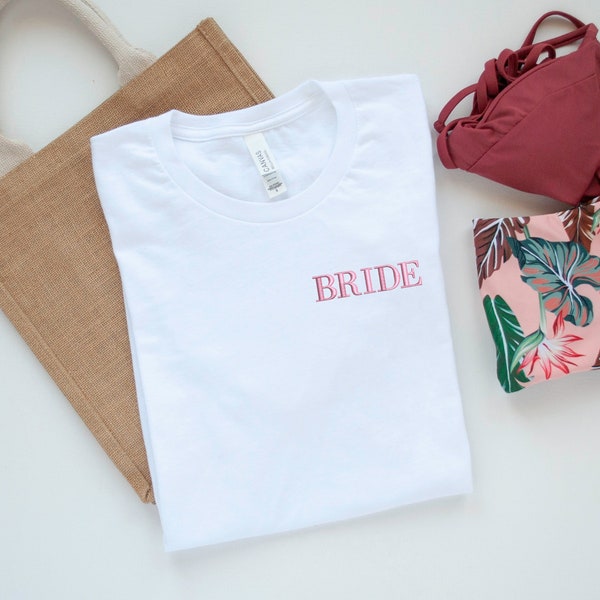 Embroidered Bride Shirt - Etsy