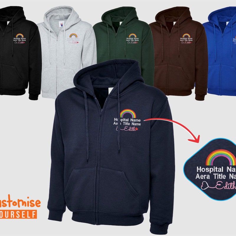 Personalized Work Zip Up - Etsy UK