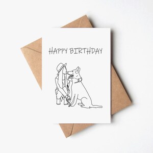 Personalised Line Art Greeting Cards, Sketch From Photo Birthday Card ...