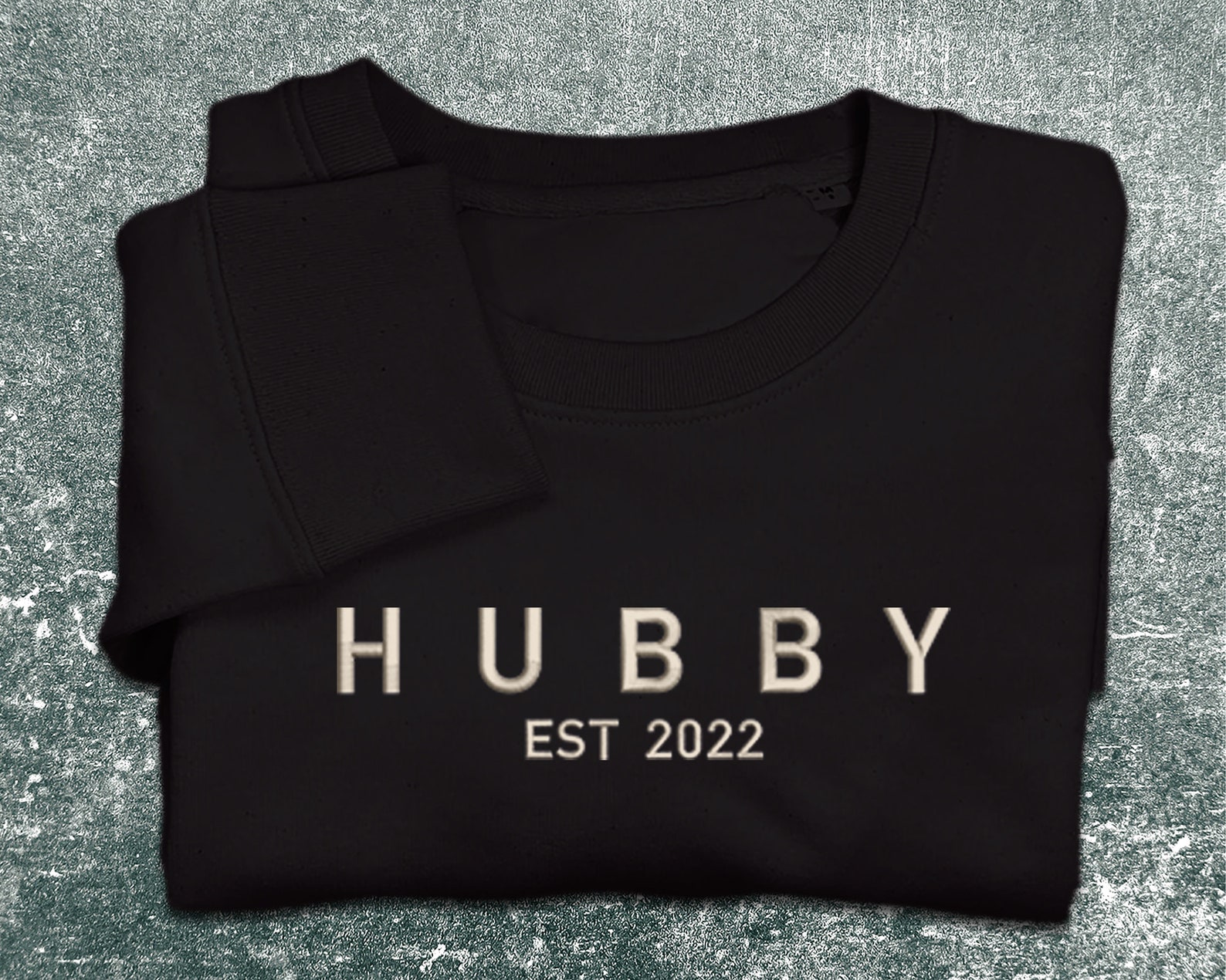 Wifey and Hubby Embroidered Custom Date Jumper, Mr and Mrs Matching ...