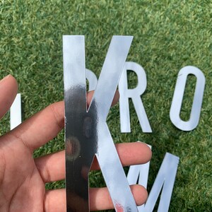 4" Inch Tall Letters/numbers, Silver Mirror Effect, Die Cut Cardstock ...