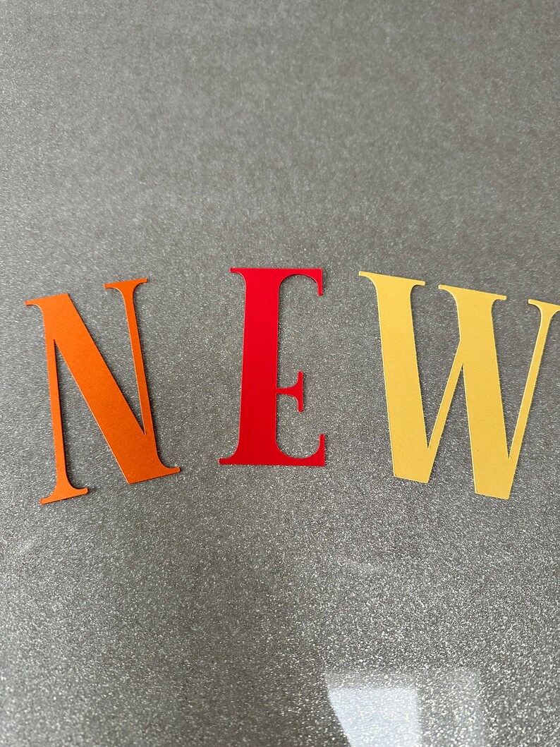 5 Inch Tall Curve Typeface Die Cut Cardstock Paper Letters/numbers ...