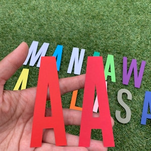 4" Inch Tall Die Cut Cardstock Paper Letters/numbers, School Learning ...