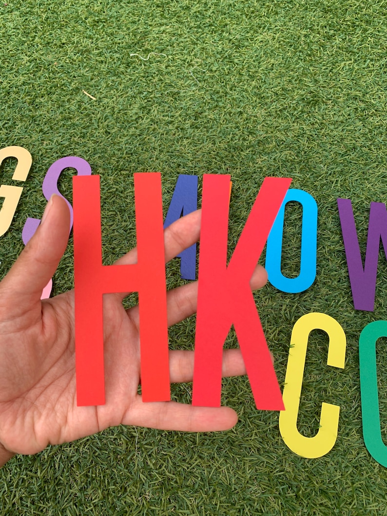 5 Inch Tall Die Cut Cardstock Paper Letters/numbers, School, Learning ...