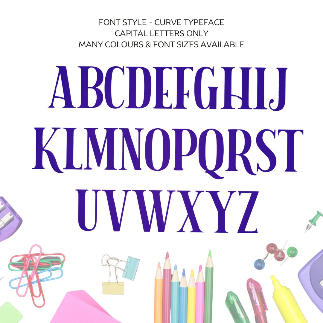 5 Inch Tall Curve Typeface Die Cut Cardstock Paper Letters/numbers ...