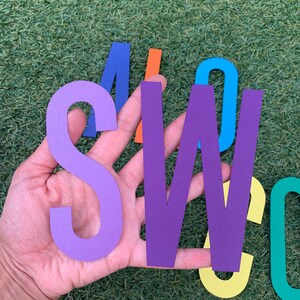 5" Inch Tall Die Cut Cardstock Paper Letters/numbers, School, Learning ...