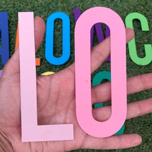 5" Inch Tall Die Cut Cardstock Paper Letters/numbers, School, Learning ...